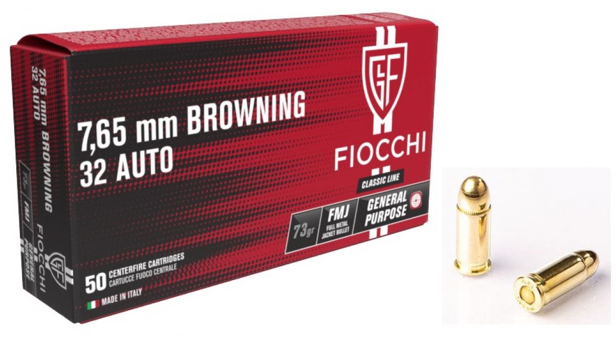 FIOCCHI cal.7,65 mm (.32 Auto) /50 - Munitions sur armurerie-lavaux.com