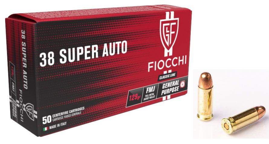 FIOCCHI cal.38 Super Auto FMJ /50 - Munitions sur armurerie-lavaux.com