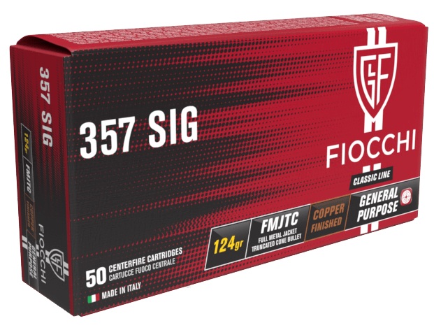 FIOCCHI cal.357 SIG FMJ TC /50 - Munitions sur armurerie-lavaux.com