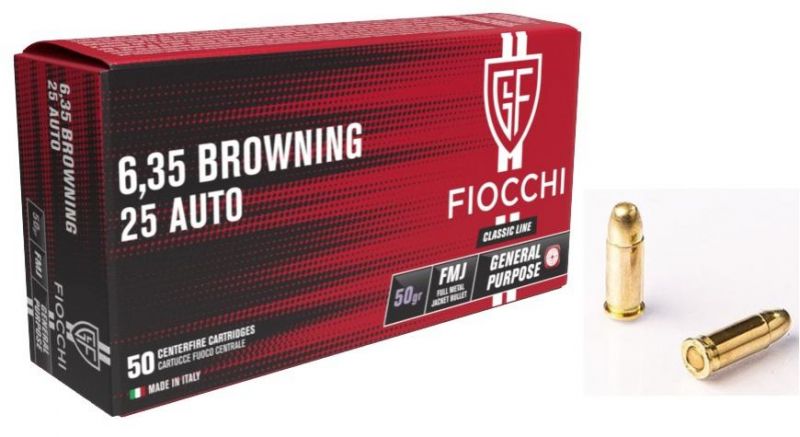Munitions Cal.6,35 Browning (.25 Auto) - Cartouches Précises & Fiables ...