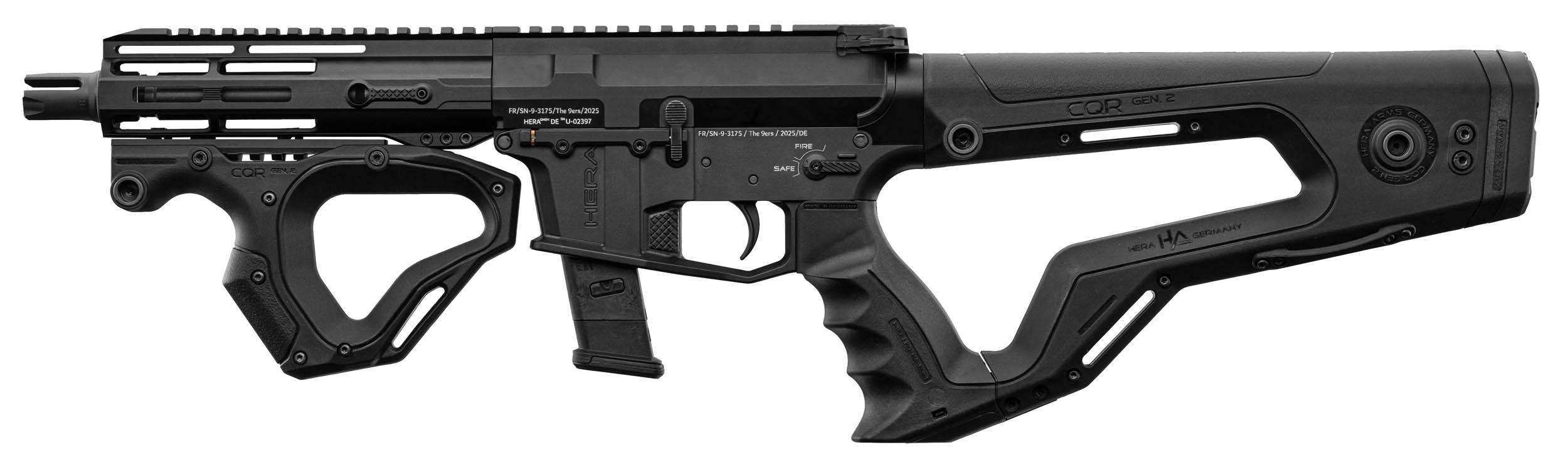 Carabine Bullpup HERA ARMS THE 9ERS CQR Noir 7.5" cal.9x19 - Armes ...