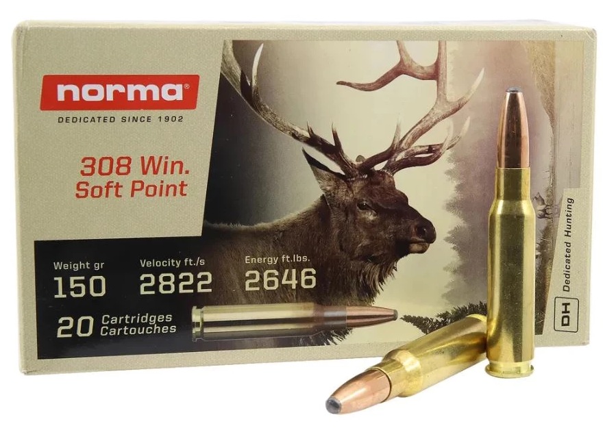 NORMA cal.308 Win Soft Point 150 grains - 9.7 grammes /100 - Rayon ...