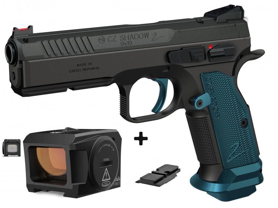 Pistolet CZ 75 Shadow 2 custom Cerakote Cobalt Bleu Optics Ready "Pack ...