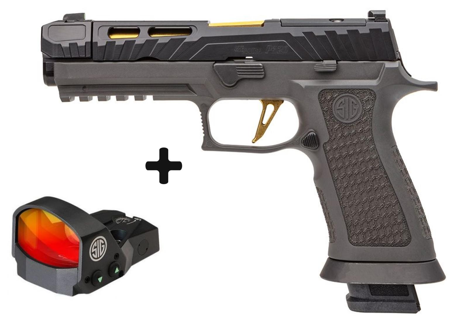 Pistolet SIG SAUER P320 SPECTRE COMP "Pack SIG ROMEO1" cal.9x19 - Armes ...