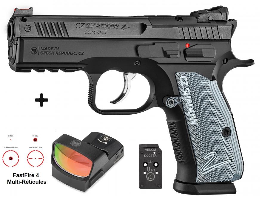 Pistolet CZ 75 Shadow 2 Compact OR "Optic Ready Pack BURRIS FASTFIRE IV ...