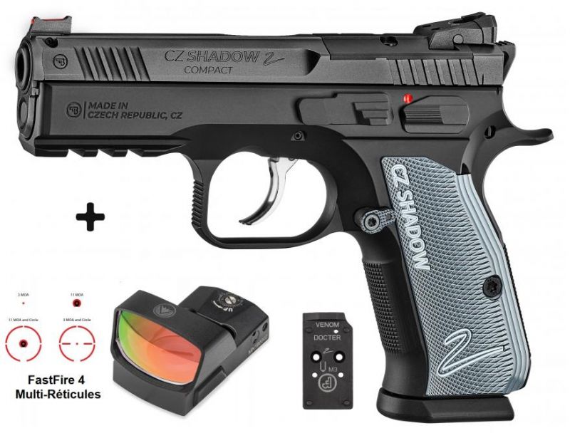 Pistolet CZ 75 Shadow 2 Compact OR "Optic Ready" calibre 9x19 - Armes ...
