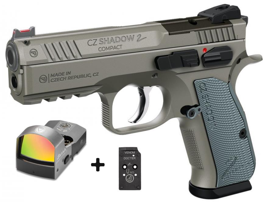 Pistolet CZ 75 Shadow 2 Compact OR Cerakote TITAN "Pack BURRIS FASTFIRE III" cal.9x19 - Armes ...