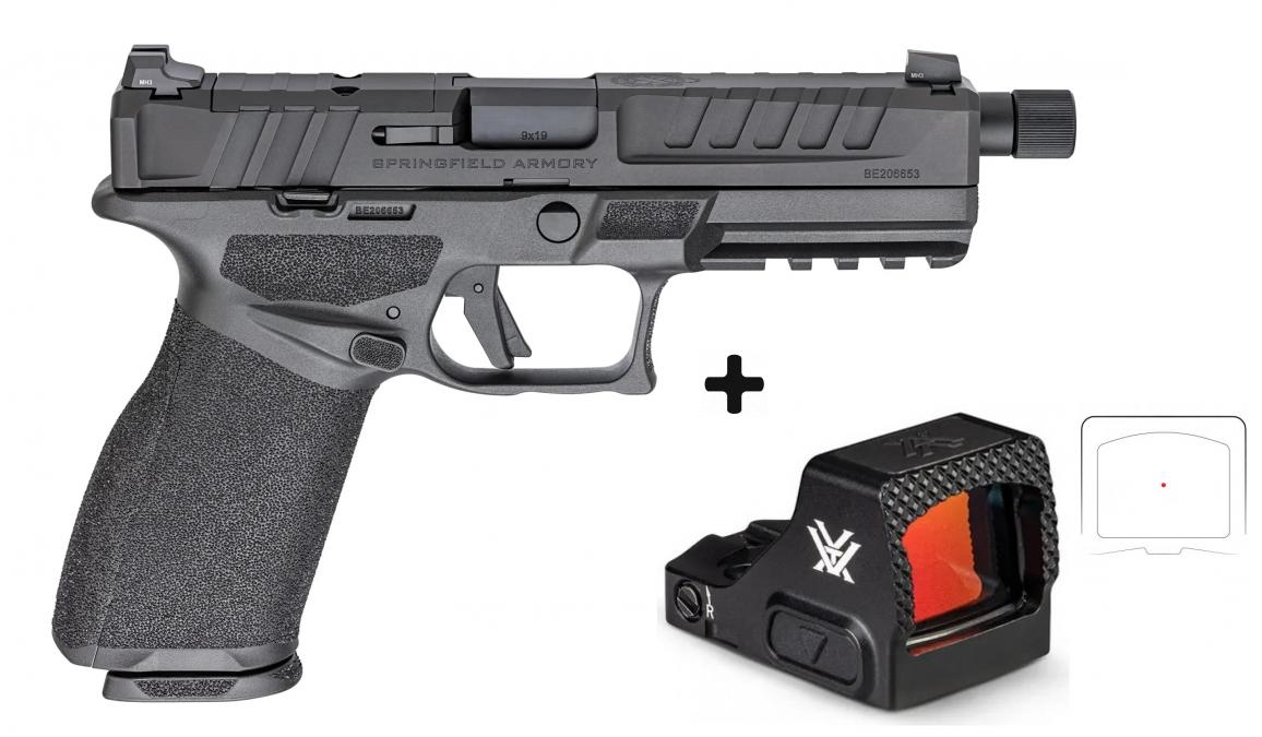 Pistolet SPRINGFIELD ECHELON Tactical Fileté "Pack VORTEX DEFENDER CCW ...