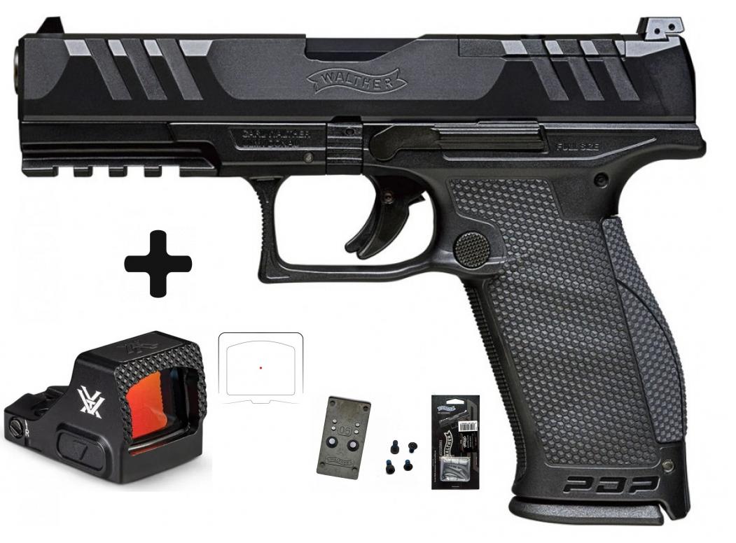 Pistolet WALTHER PDP Full Size Optics Ready 4,5" "Pack VORTEX DEFENDER ...