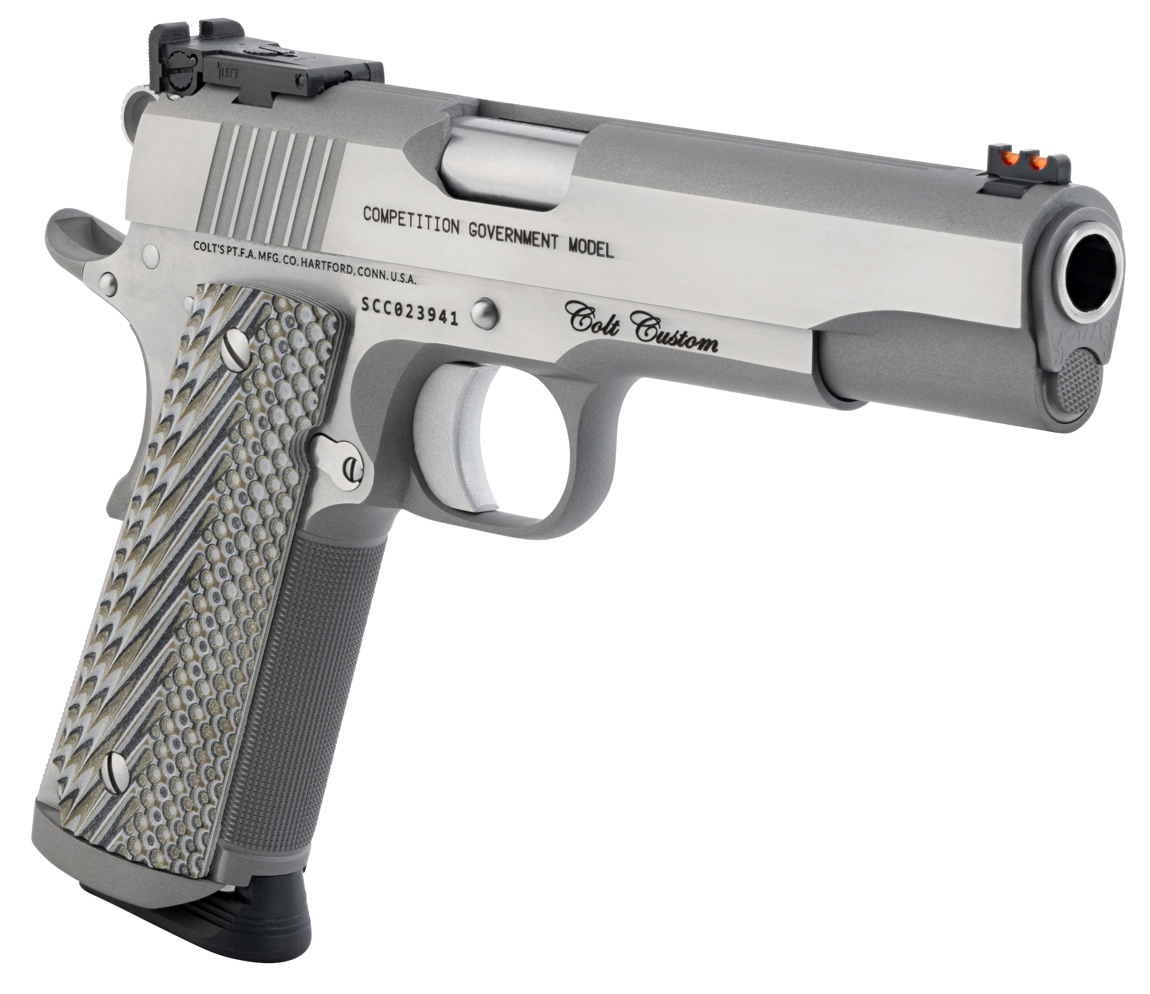 Pistolet COLT 1911 CUSTOM COMPETITION SERIES Inox cal.45 ACP - Armes ...
