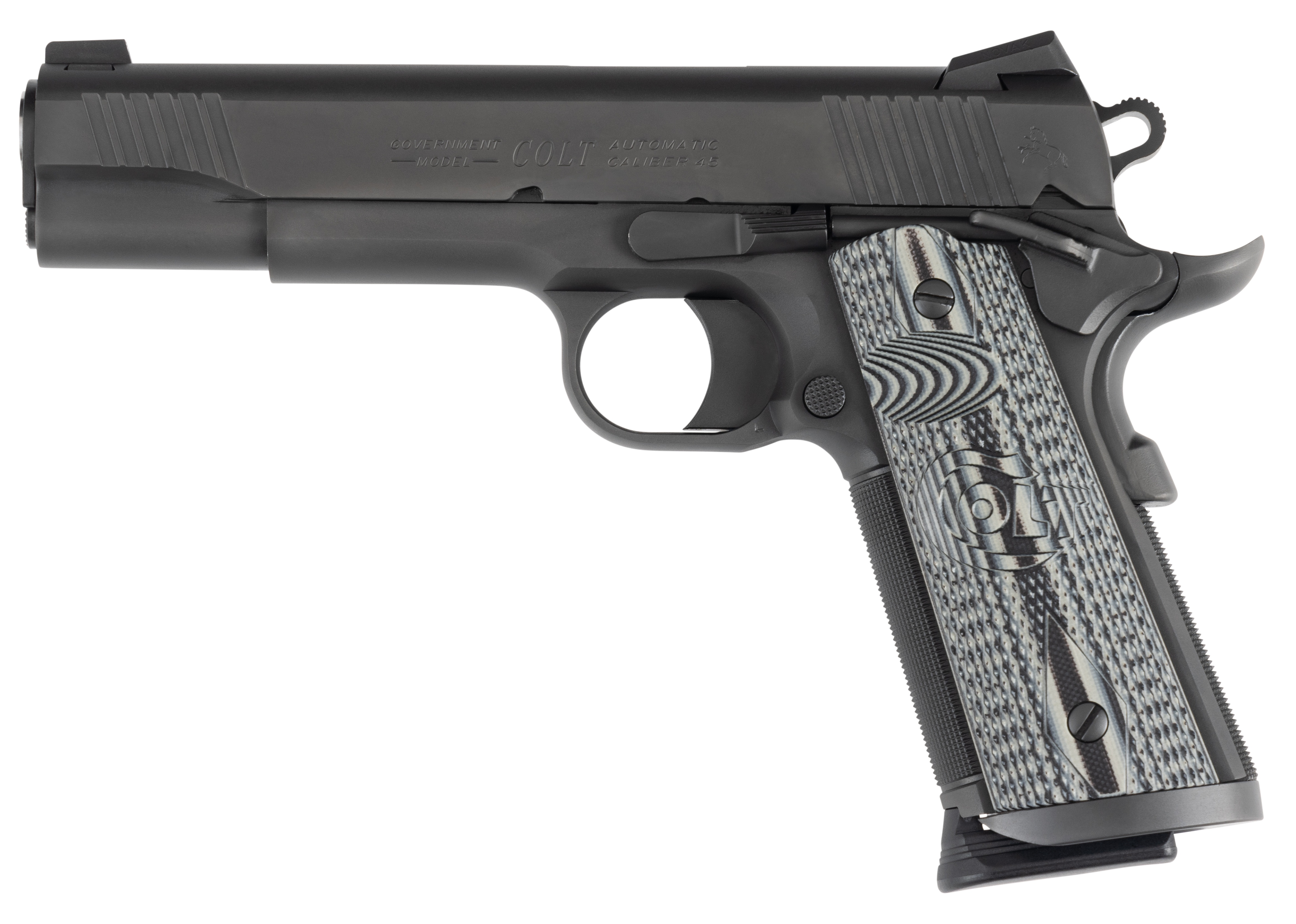 Pistolet COLT 1911 GOVERNEMENT CCU 5" Mate Black DLC cal.45 ACP - Armes ...