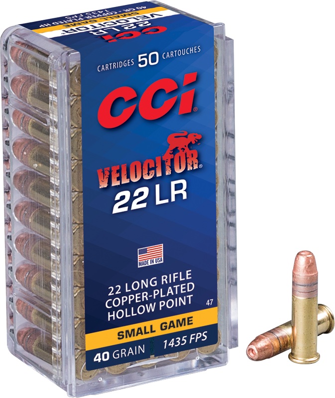 CCI 22lr VELOCITOR Hollow Point copper plated (40 grains) /50 ...