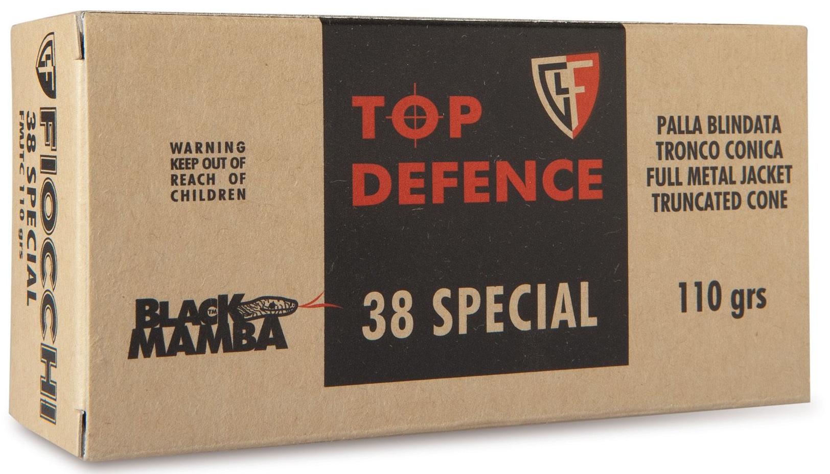 FIOCCHI cal.38 Spécial Black Mamba FMJTC/1000 - Munitions sur armurerie ...