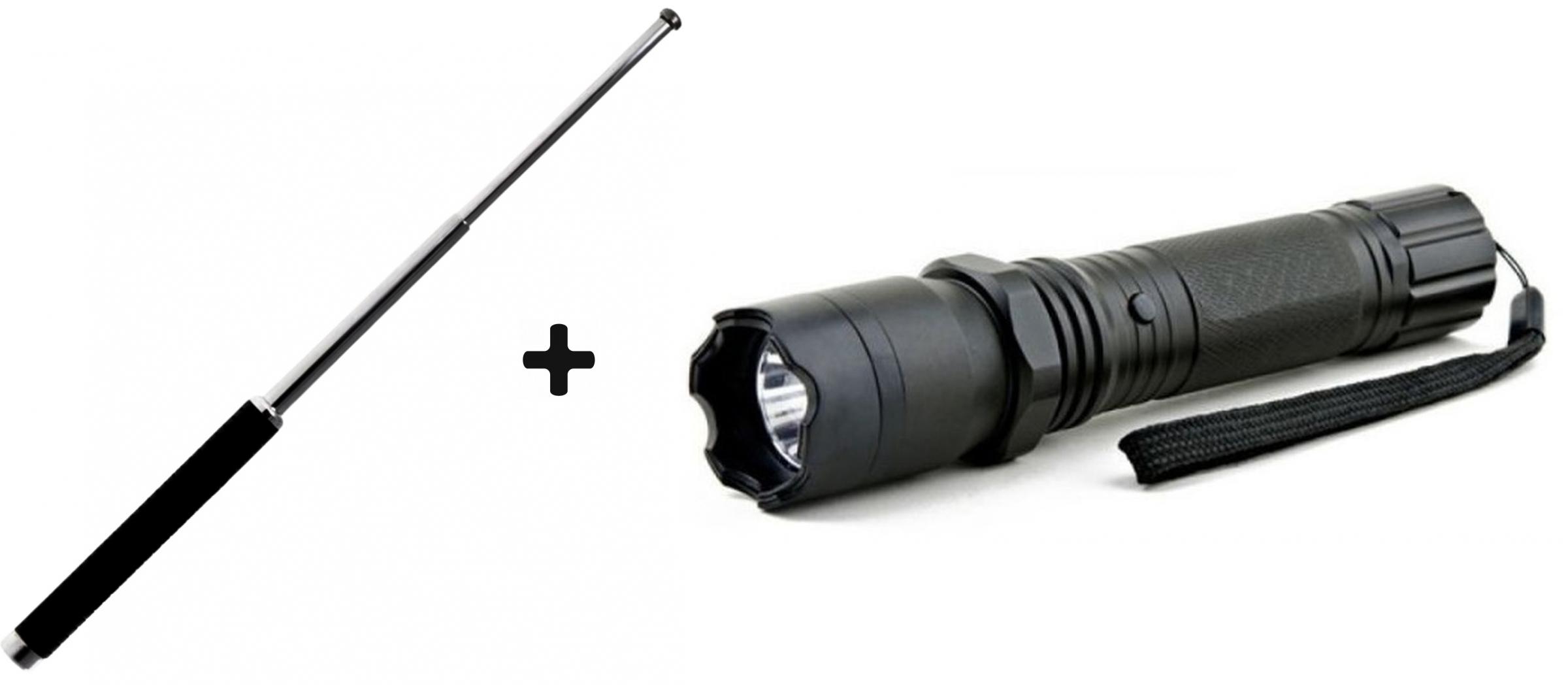 Taser lampe torche PRAGA BETA / 2 400 000 Volts - Matraque télescopique ...