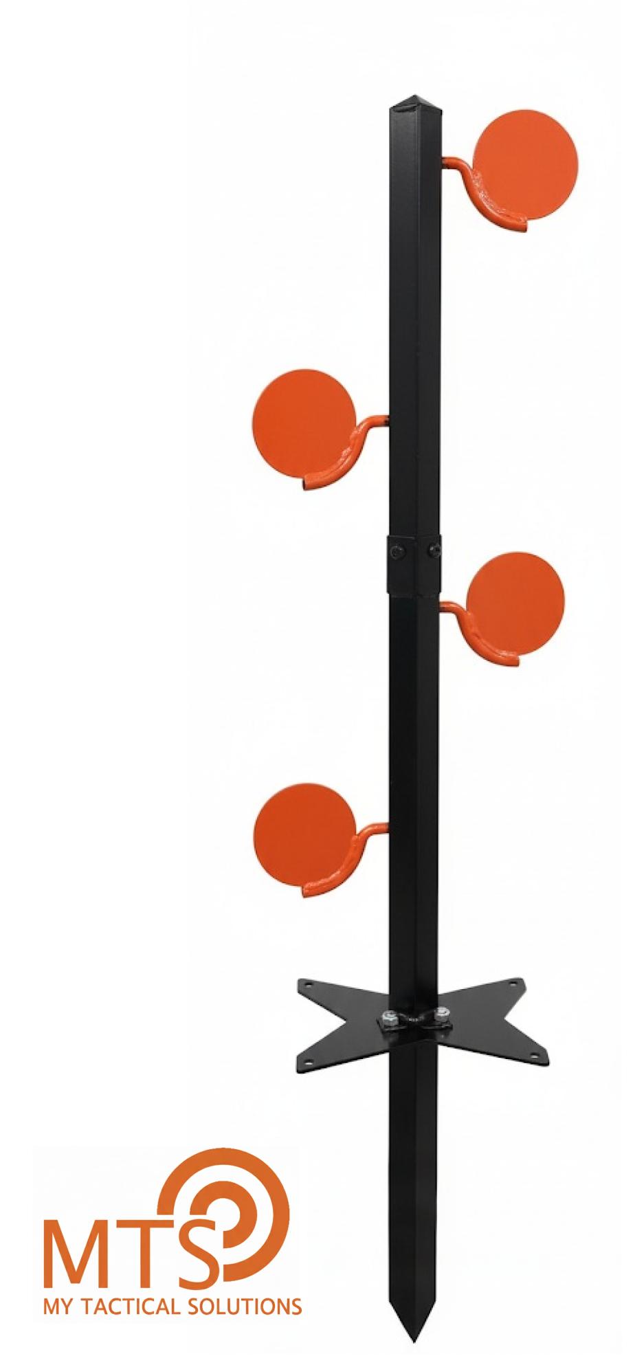 Cible de tir MTS Arbre de duel 4 Gongs HARDOX 500 (AR500) - 6mm - Armes ...