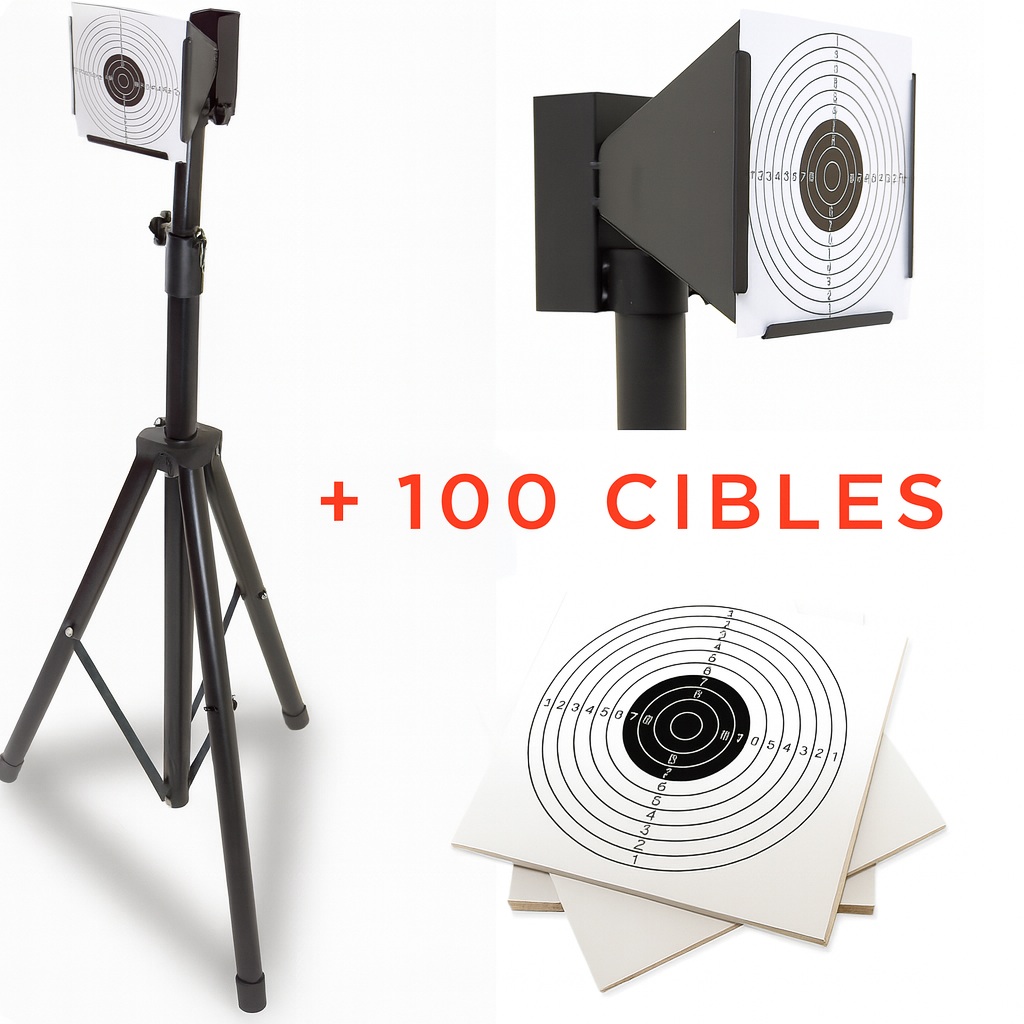Porte Cible Conique MTS 14X14 cm sur trépied - 100 cibles - Armes de ...