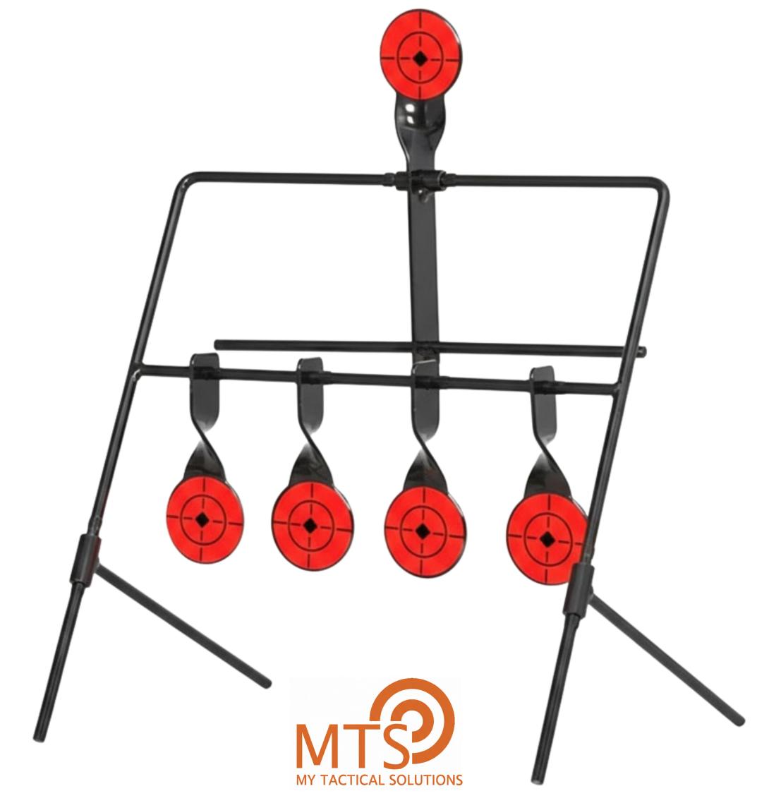 Cible de tir rotative MTS 5 Gongs épaisseur 2,5 mm pour cal.4,5mm et 5 ...