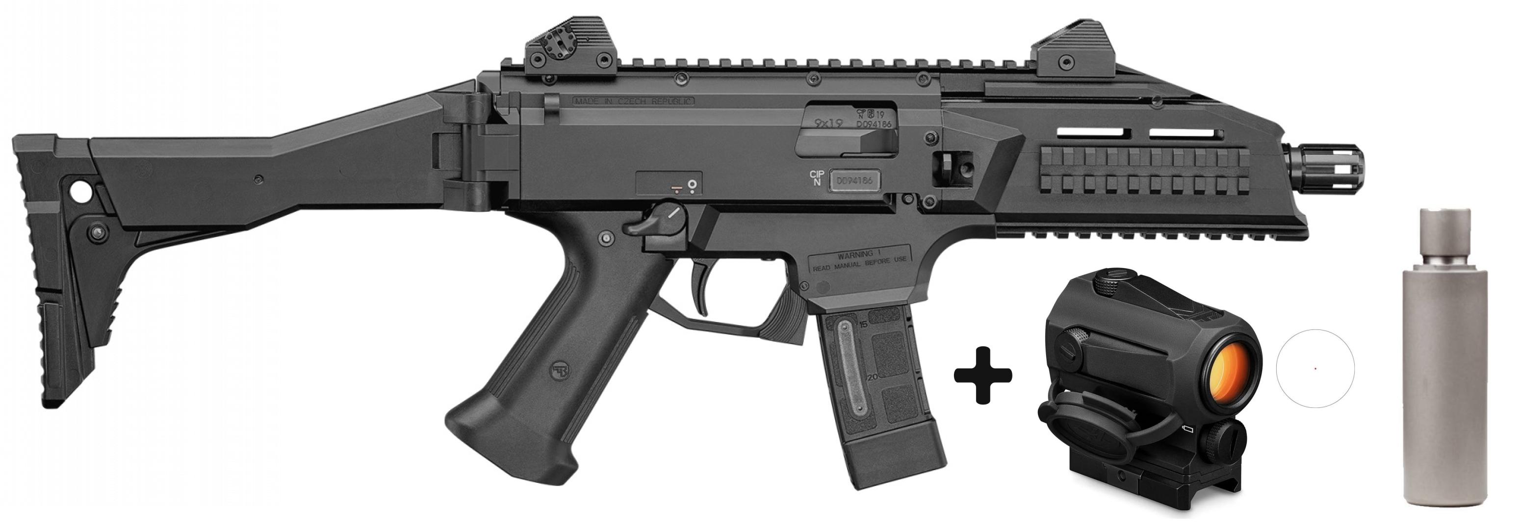 CZ SCORPION EVO 3 S1 cal.9x19 "Pack silencieux ASE UTRA SL4i Inox - Red ...
