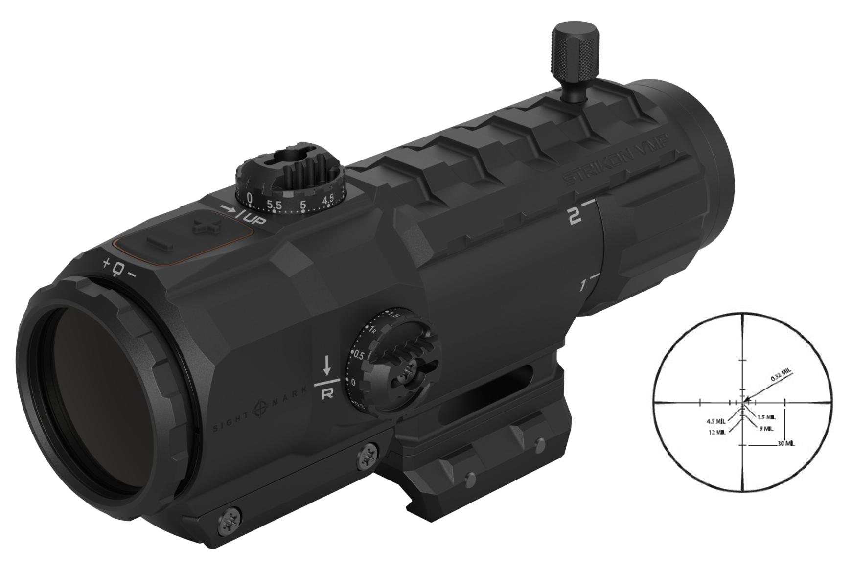 Lunette de tir prismatique AR15 SIGHTMARK STRIKON SFP 1-4x22 ret.CRF-4 ...