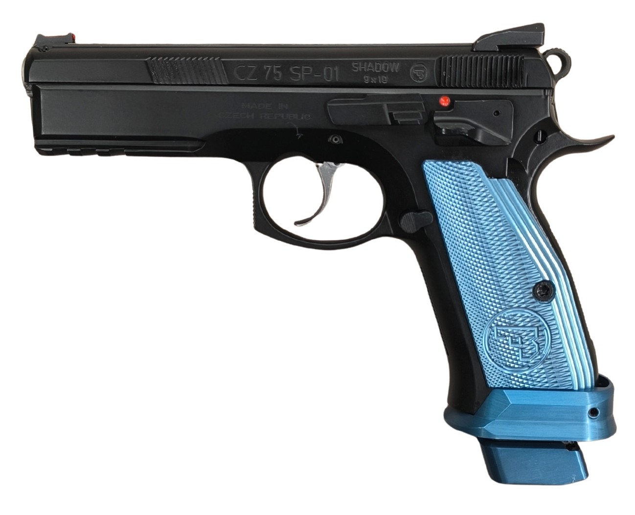 Pistolet CZ 75 SP01 Shadow French Mamba Bleu calibre 9x19 "Occasion ...