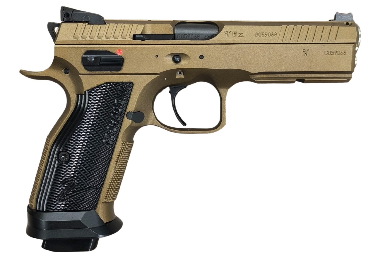 Pistolet CZ 75 Shadow 2 custom Cerakote Burnt Bronze Bushing calibre ...