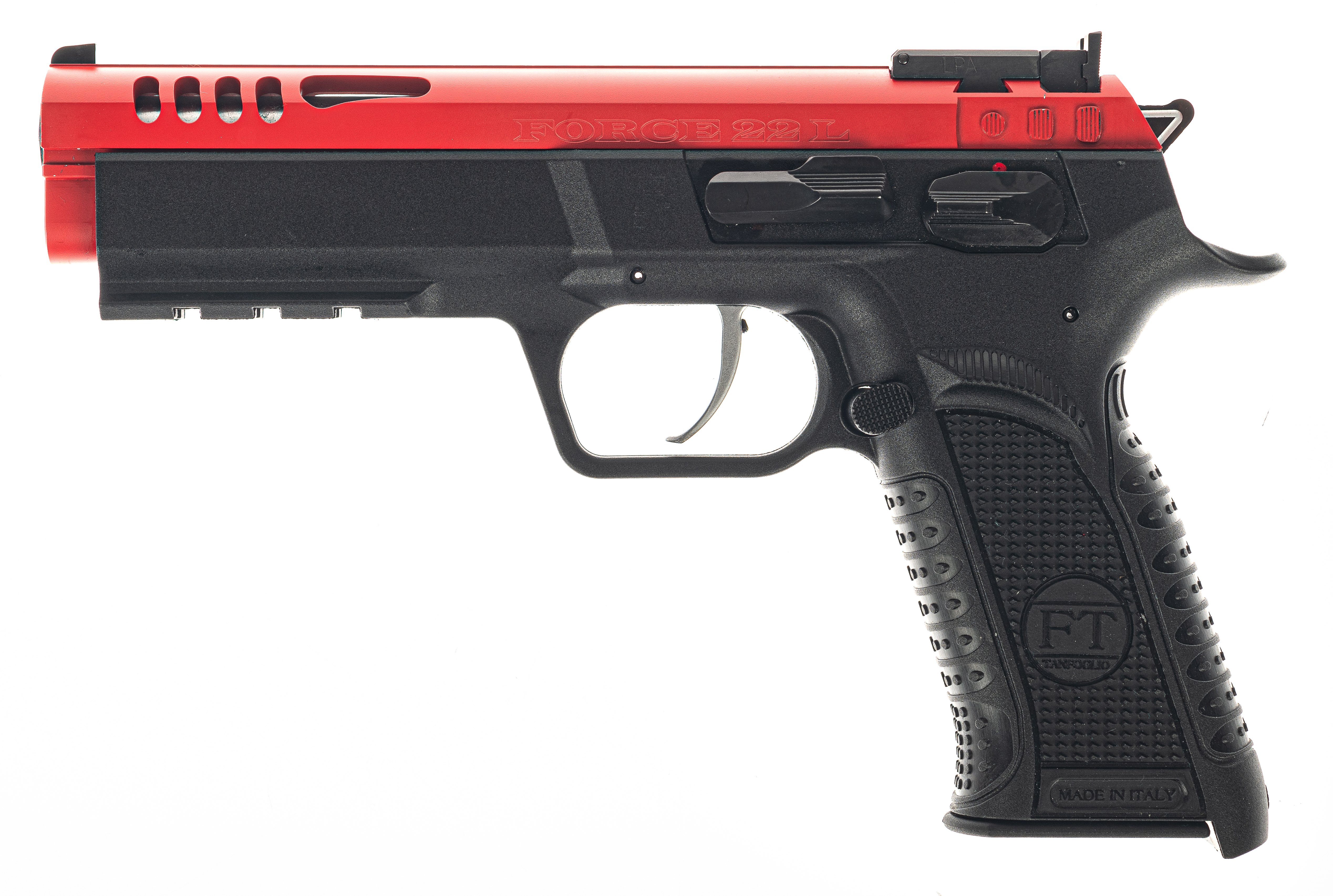 Pistolet TANFOGLIO FORCE 22L Black/Red calibre 22Lr - Armes catégorie B ...