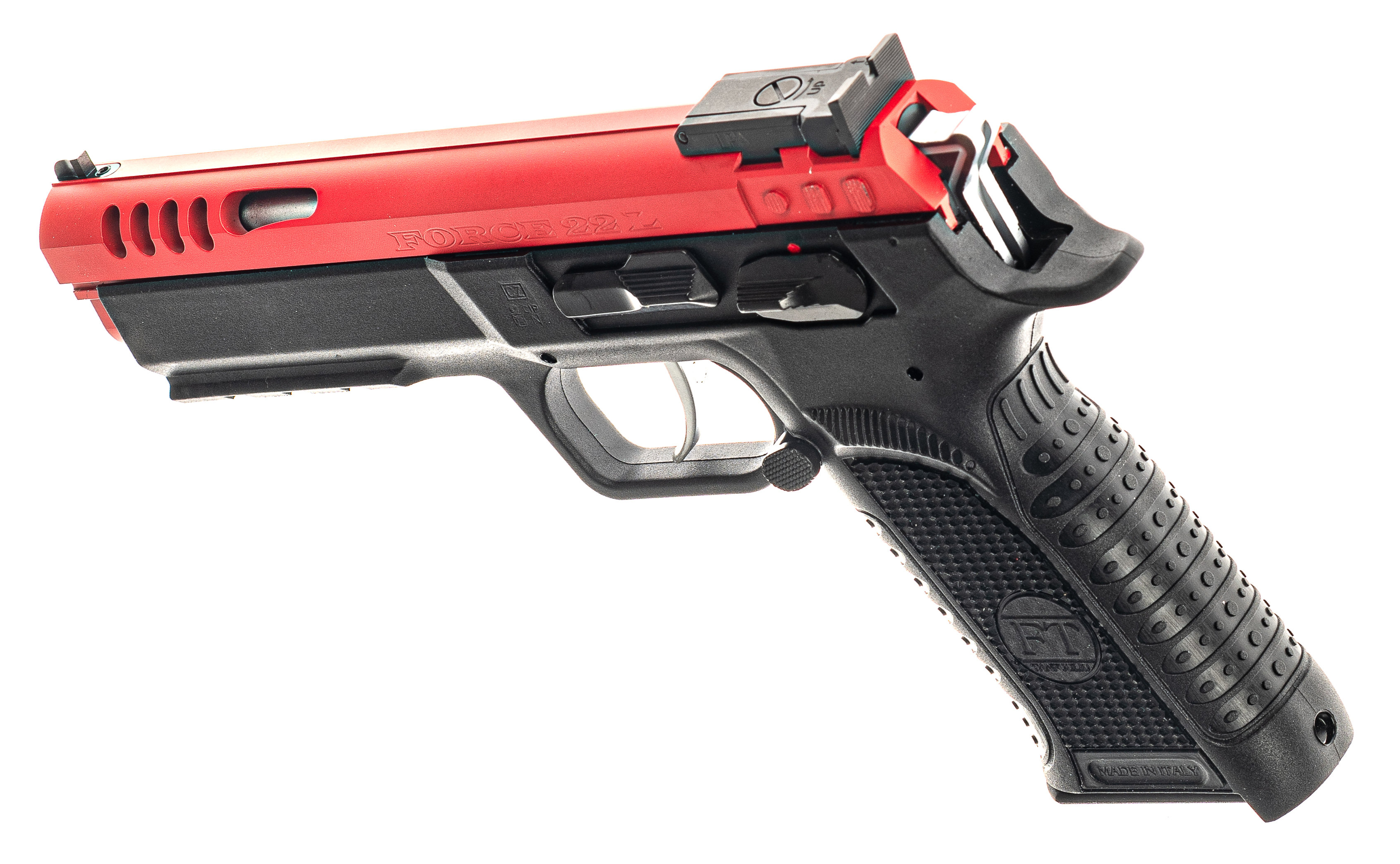 Pistolet TANFOGLIO FORCE 22L Black/Red calibre 22Lr - Armes catégorie B ...
