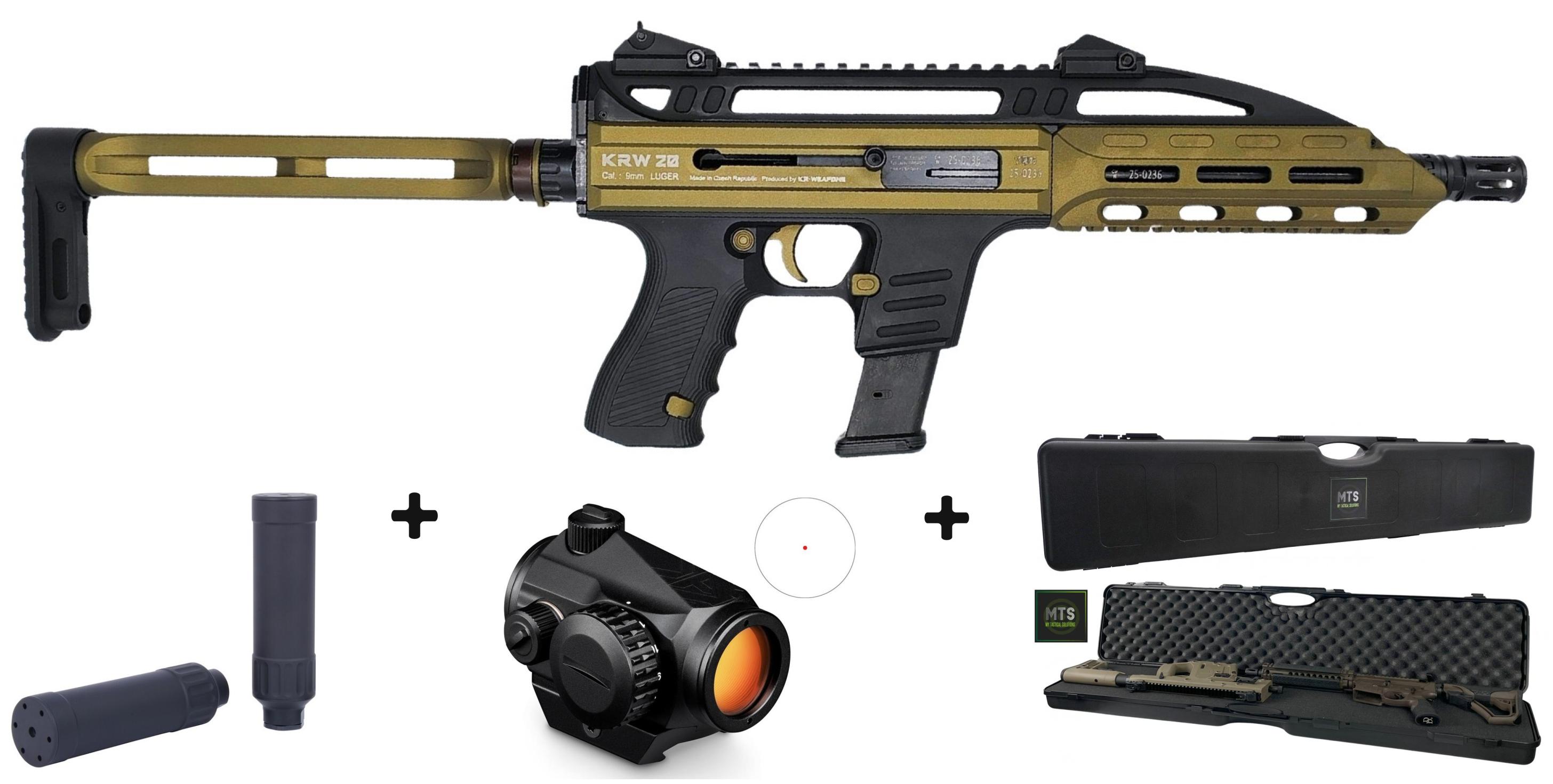 Carabine KRW 20 Black V3 Cerakote Burnt Bronze 8" cal.9x19 "Pack Co ...