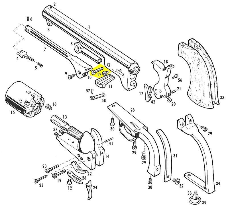 Vis axe de levier de chargement et vis de clavette PIETTA - Armes ...