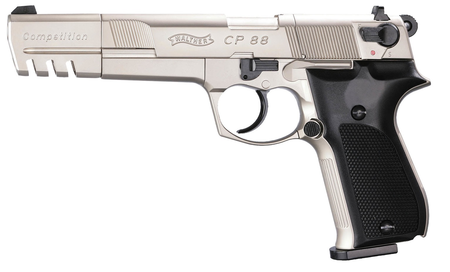Pistolet WALTHER CP88 Compétition Nickelé UMAREX Cal.4,5mm - Armes de ...
