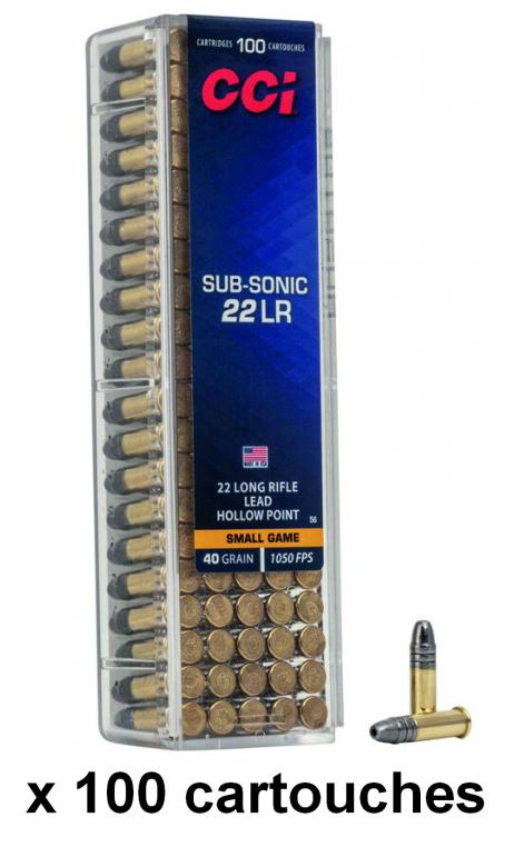 CCI 22lr Subsonic Hollow Point /100 - Carabines de Tir sur armurerie ...