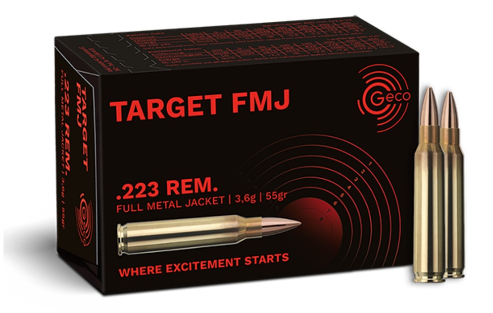 GECO cal.223 Rem Target FMJ 55gr /1000 - Munitions sur armurerie-lavaux.com