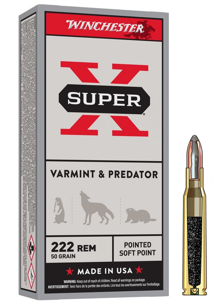 WINCHESTER cal.222 Rem Jacketed Soft Point 50 grains - 3.2 grammes /20 ...
