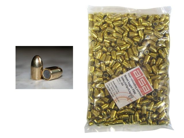 Ogives ALSA cal.9mm FMJ 124gr /500 - Rechargement sur armurerie-lavaux.com