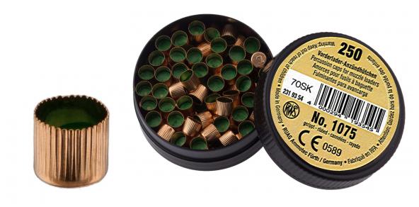 Amorces cannelées RWS 1075 pour revolver à poudre noire /250 - Armes ...