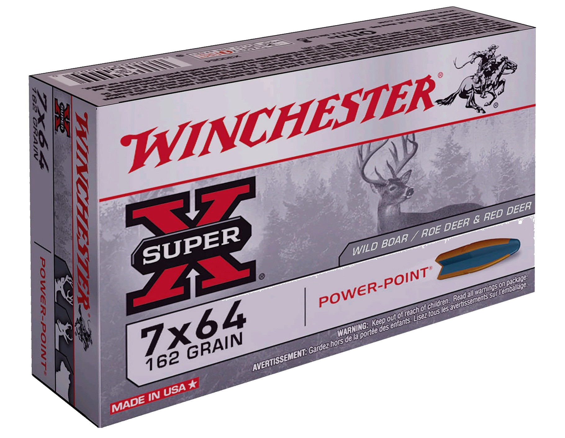 WINCHESTER cal.7x64 Power Point 162 grains - 10.6 grammes /20 - Rayon ...