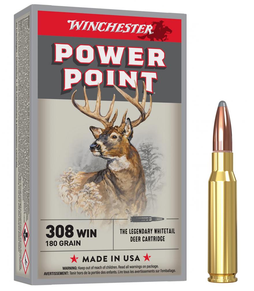 WINCHESTER cal.308 Win Power Point 180 grains - 11.7 grammes /20 ...